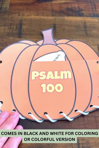 Psalm 100 Thanksgiving Bible Craft, Fall Sunday School Homeschool Activity