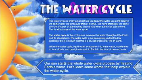 The Water Cycle Digital Interactive Activity - Water Cycle Review & Puzzle!