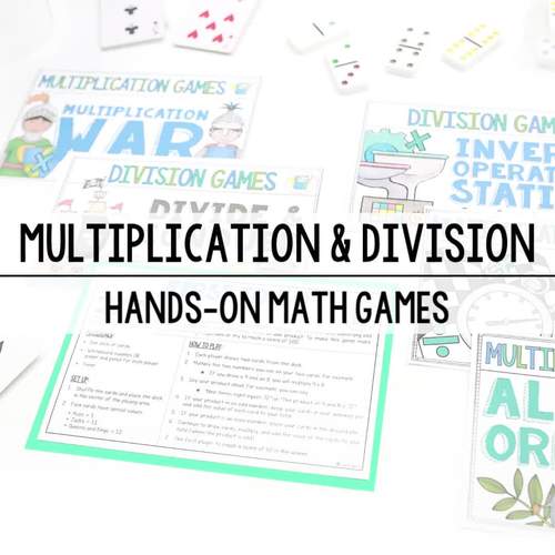 3rd Grade Multiplication and Division Math Games for Hands-On Learning