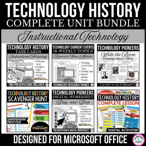 TECHNOLOGY HISTORY BUNDLE: Complete Unit Bundle - Designed For ...