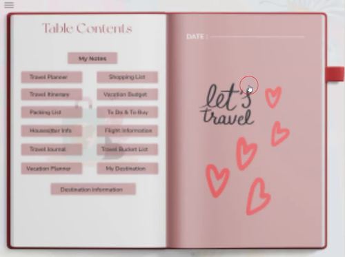 Digital Travel Planner & Organizer for Weman & Men #Ipad Planner #GoodNotes