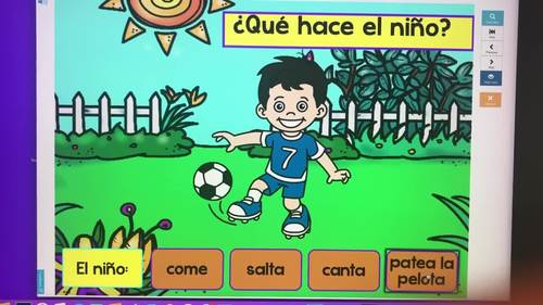 BOOM CARDS Distance Learning in Spanish *Los verbos by La Maestra Feliz