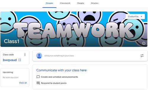 Animated Google Classroom Headers (Teamwork) Banners - Distance Learning
