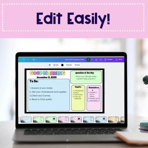 Editable Daily & Morning Slides for Teachers (Canva Template) + FREE ...