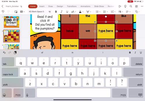 February Find It Digital Game | EDITABLE Interactive Sight Word Game