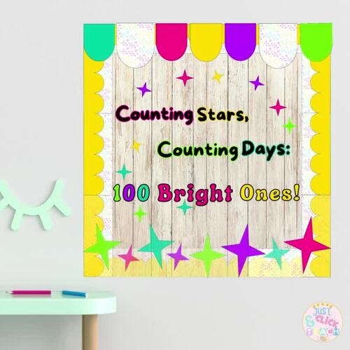 100 Days of school bulletin board decor | Borders & Cliparts | Flashy ...