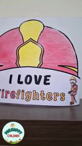 Fire Safety Hat | Fire Prevention Craft Activities Kindergarten - 4th grade