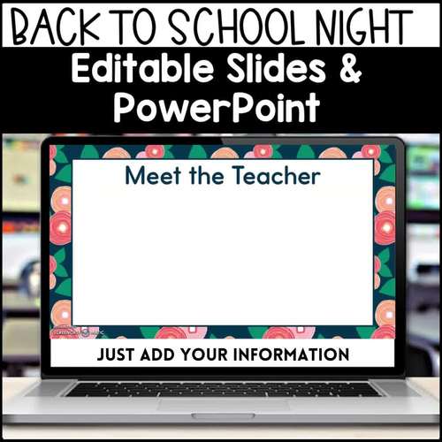 Back To School Night Digital Google Slides Templates Spring Floral Theme