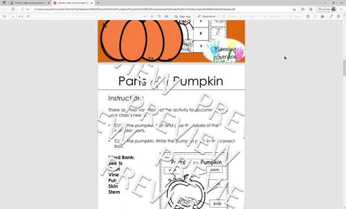 Pumpkin Life Cycle & Pumpkin Labeling Parts by Planning Garden | TPT