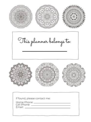 High School Student Planner, Academic School Year, Minimalist Design PDF