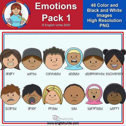 Clip Art - Emotions, Feelings and Moods Super Bundle by English Unite ...