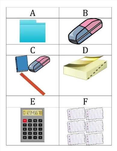 Los Utiles Escolares - Spanish School Supplies "Scavenger Hunt ...