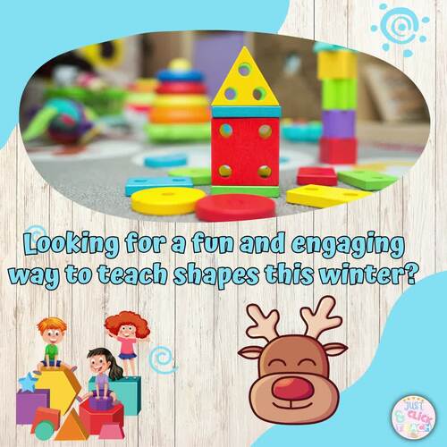 Reindeer shape Matching Activity Arctic shape Matching Mat Winter polar ...