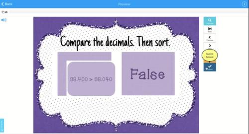5th Grade Compare Decimals to Thousandths Card Sort | BOOM Cards | 5 ...