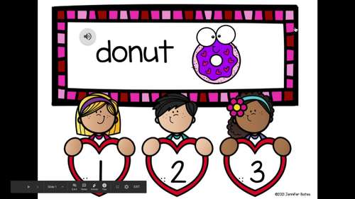Valentine's Day Syllables Google Slides by Jennifer Bates | TPT