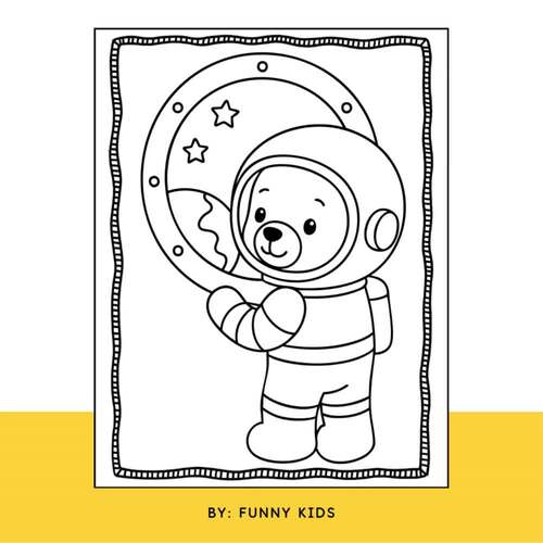 Space Coloring Pages - BLAST OFF! Outer Space Adventure. by FUNNY KIDS
