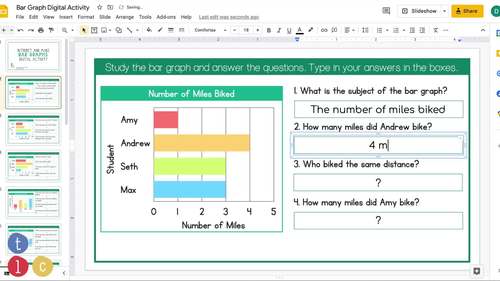 Bar Graph Digital Activity (3.MD.B.3) by The Learning Corner Co | TpT