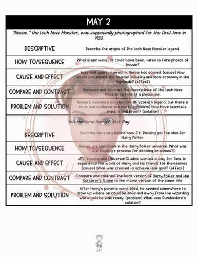 Informative Writing Step-by-Step (Daily Writing Prompts) GROWING BUNDLE