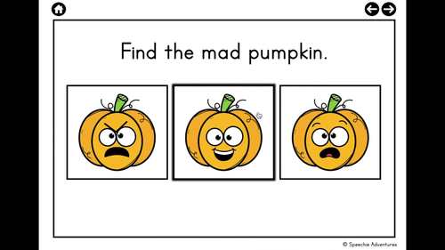 Build a Pumpkin Emotions Boom Cards by Speechie Adventures | TPT