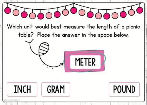 Customary and Metric Measurement Digital Boom Cards - 4th Grade Math Review