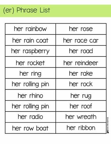 Step Up to Easy Vocalic R Phrases and Sentences | Articulation | Speech ...