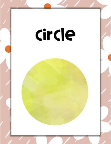 Retro Boho Daisy Themed 2D 3D Shape Posters Calming Color Classroom Decor