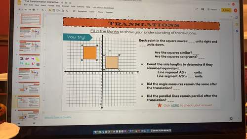 Transformations Digital Resources Rotation Reflection Translation