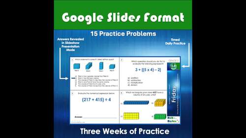 Test Prep - 5th Grade Math Timed Daily Practice/Spiral Review - Unit 4