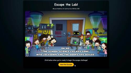Addition & Subtraction Escape Room Bundle Offline Self-Checking 2nd ...