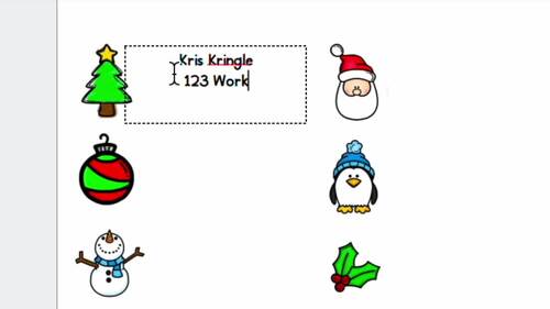 Printable Christmas Tag Labels Editable for Students, Addresses and Gifts