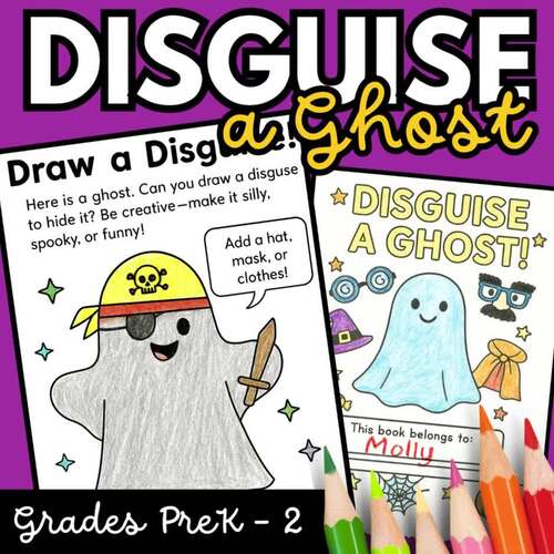 Disguise a Ghost! | Halloween Writing, Drawing & Coloring Activity Booklet