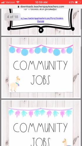 Shiplap and Llama Theme Job Chart Editable by Crafty Curriculum | TPT
