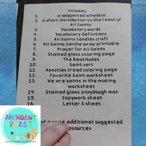 All Saints - Little Saints Series - Homeschool, Feast of All Saints