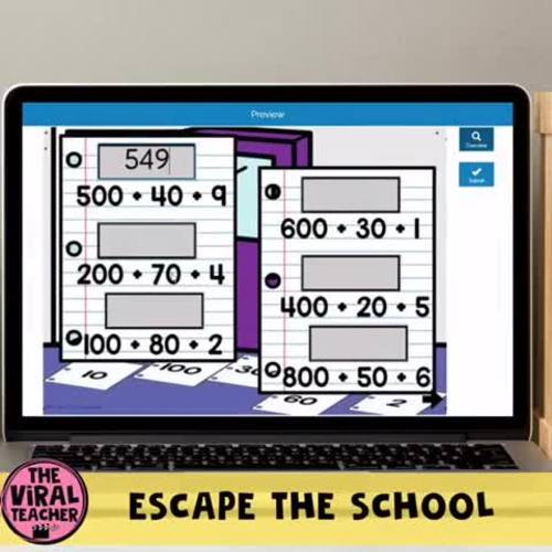 2nd Grade End of the Year Math Review Escape Room Boom Cards™ | TpT