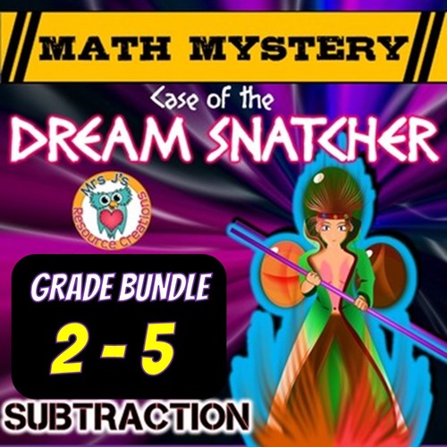 Subtraction Math Mystery Differentiated Grade Bundle 2nd - 5th | TpT