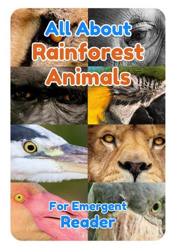 Rainforest Animal Emergent early reader ebook Kindergarten reading ...