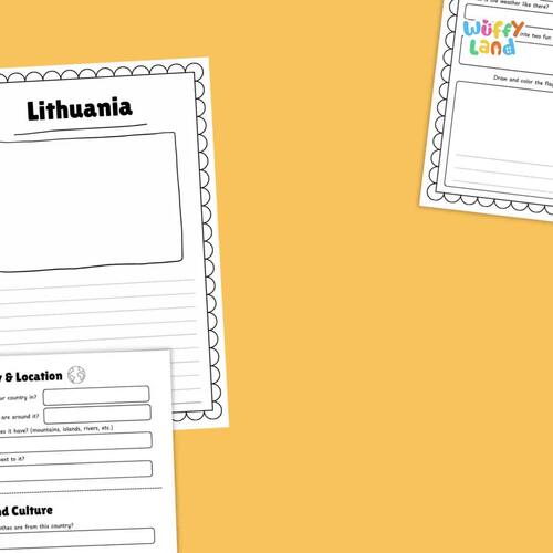 Lithuania Country Study | Geography Research Project & Printable Worksheets