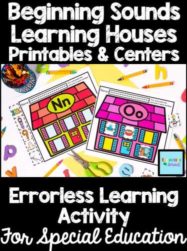 Errorless Alphabet Beginning Sounds Centers & Worksheets by Especially ...