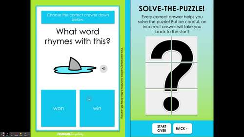 Summer Flip Flop Theme Rhyming Word Game for Google Slides™ and PowerPoint™