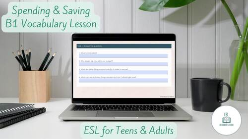 B1 Vocabulary Lesson Plan| Spending and Saving | Teens & Adults ESL EFL ELL