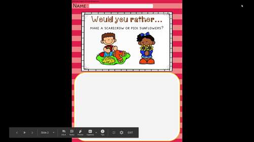 Would You Rather Seasonal Digital Opinion Writing Prompts | TPT