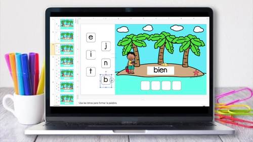 Spanish Sight Words for Google Slides Over 100 Words by Blonde Bilingual