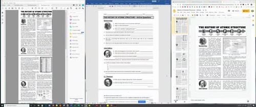 Atomic Structure History Article | Editable, Printable & Distance Learning