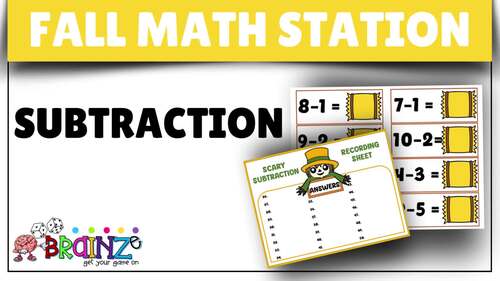 Fall & Thanksgiving Subtraction Activities - 2nd Grade Math Centers ...