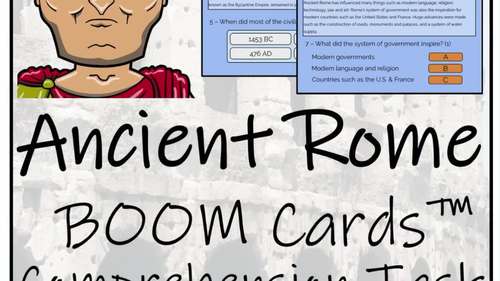 Ancient Rome BOOM Cards™ Comprehension Activity | 3rd Grade & 4th Grade