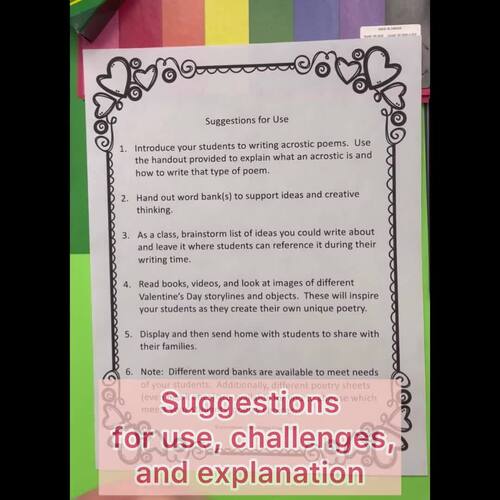 Valentine's Day - Write Valentine's Poetry by Help Writers Grow | TPT