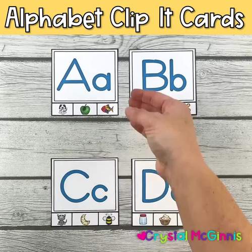 Alphabet Clip It Cards | Beginning Sounds Alphabet Center ABC Practice ...