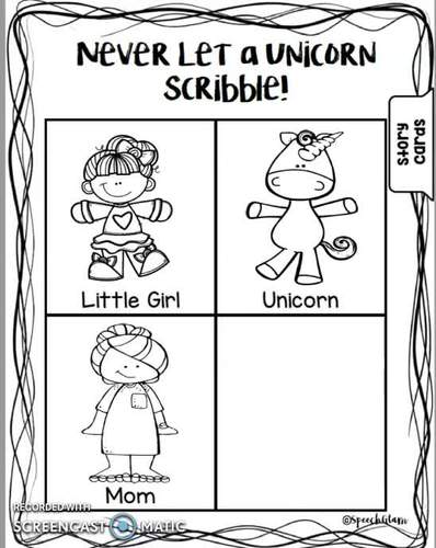 Never Let a Unicorn Scribble Book Companion by Speech Glam Resources