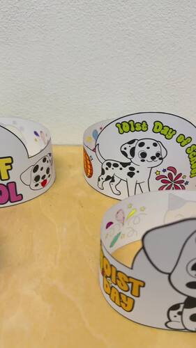 101st Day of School Hats & Crowns Craft – Cut, Color, and Wear! by ...