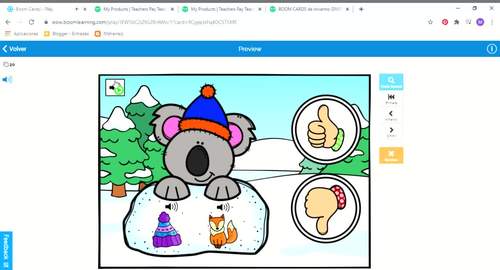 BOOM CARDS de invierno: RIMAS | Winter Rhyming Words in Spanish by Ms ...
